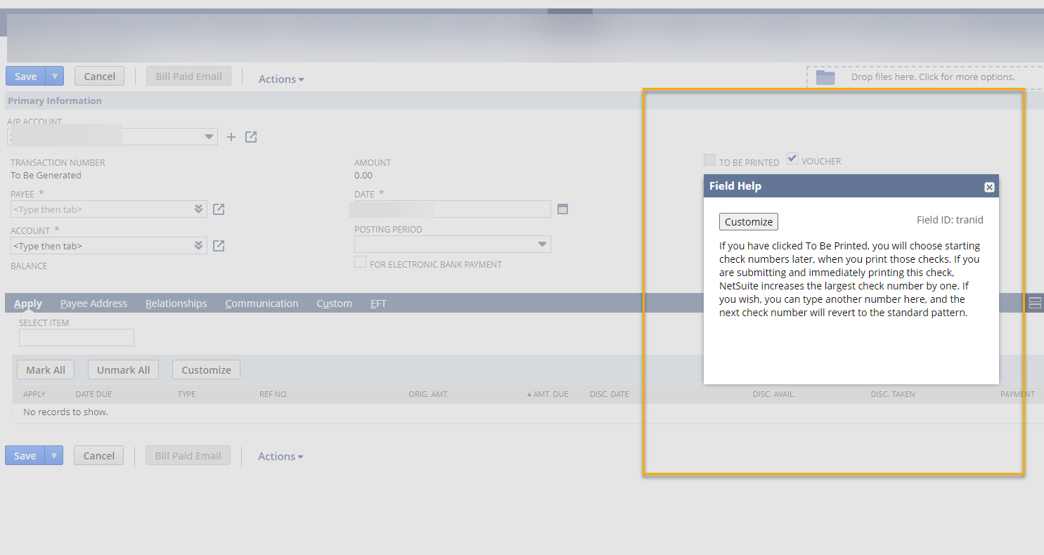How to stop a default Check Number? — NetSuite Community