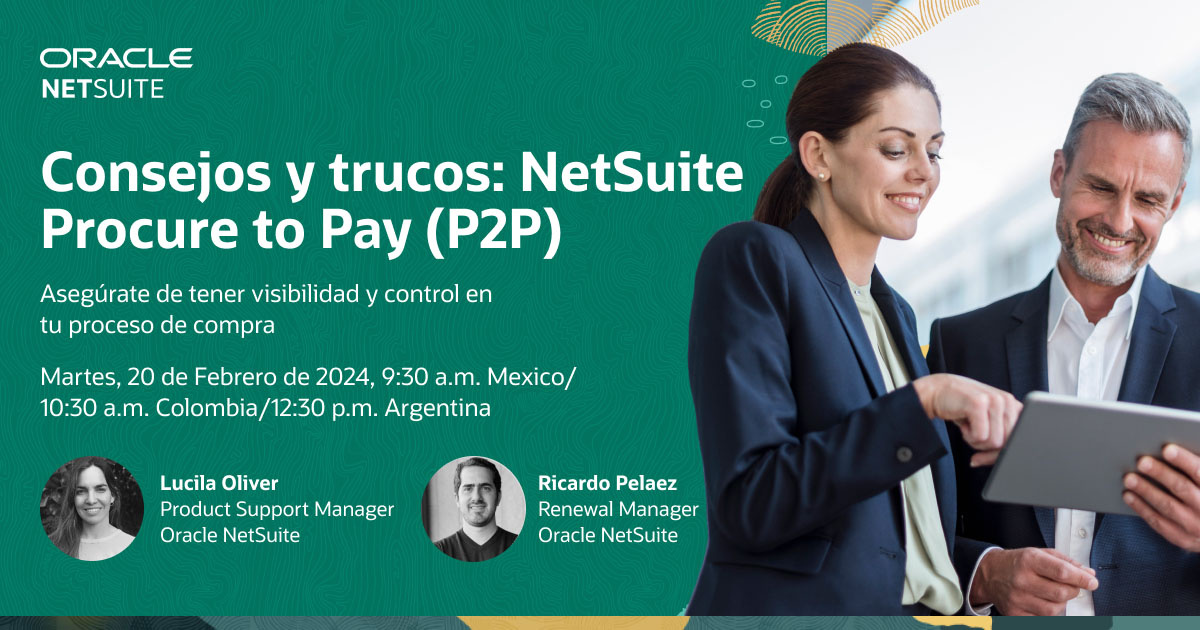 Virtual Event | Consejos y trucos: NetSuite Procure to Pay (P2P ...