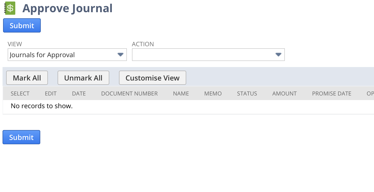 Can not see subsidiaries journals - pending approval — NetSuite Community