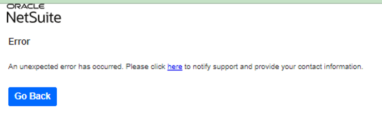 Unexpected error when Voiding Vendor Bill — NetSuite Community