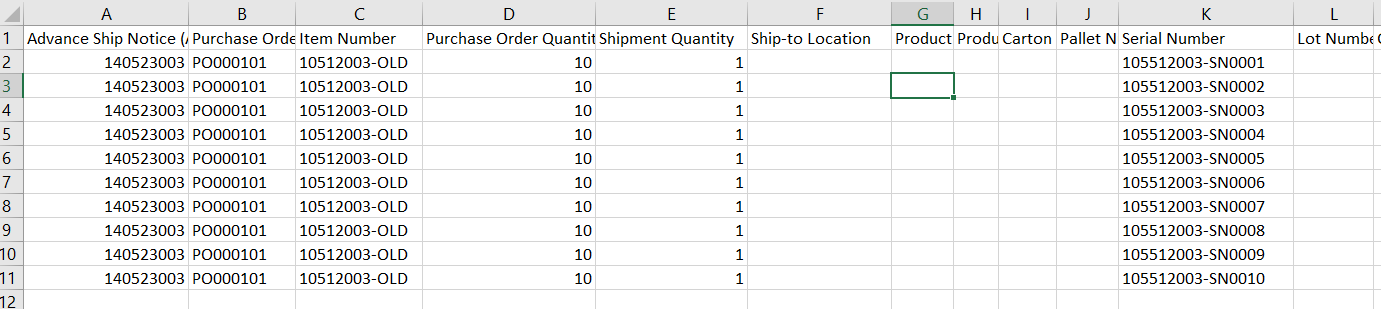 How to create Inbound ASN with Serial Numbers? — NetSuite Community
