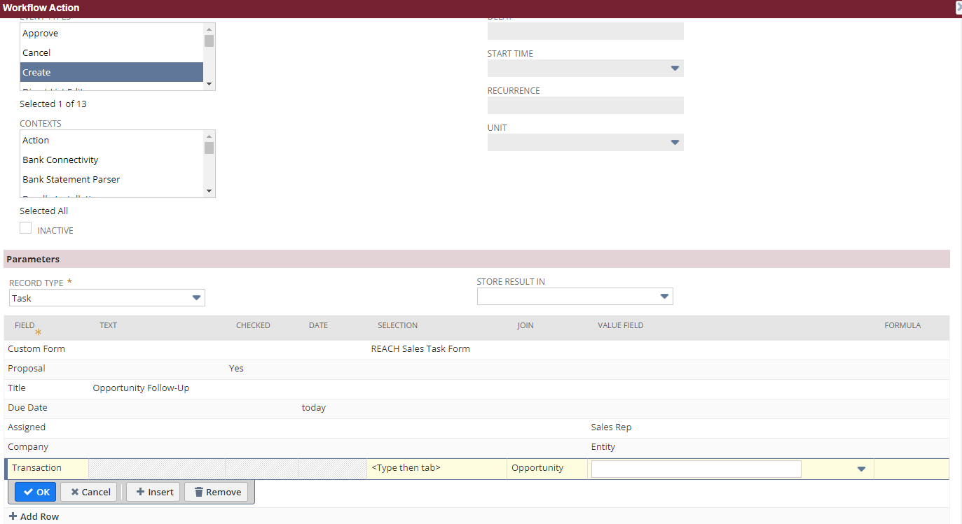 Create a task from an Opportunity — NetSuite Community