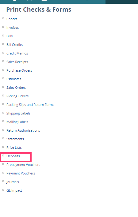 Print Checks and Forms Customer Deposits — NetSuite Community