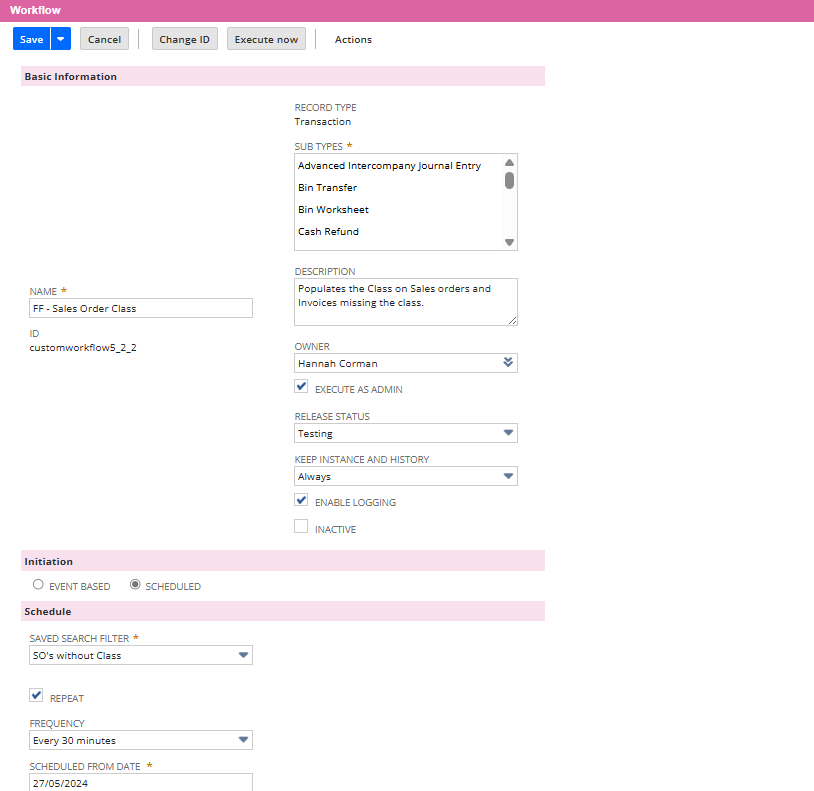 Class On Transaction Line Item — Netsuite Community