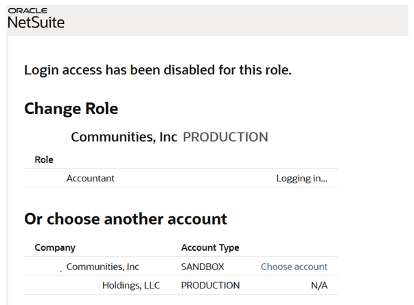 Login Access Disabled — NetSuite Community