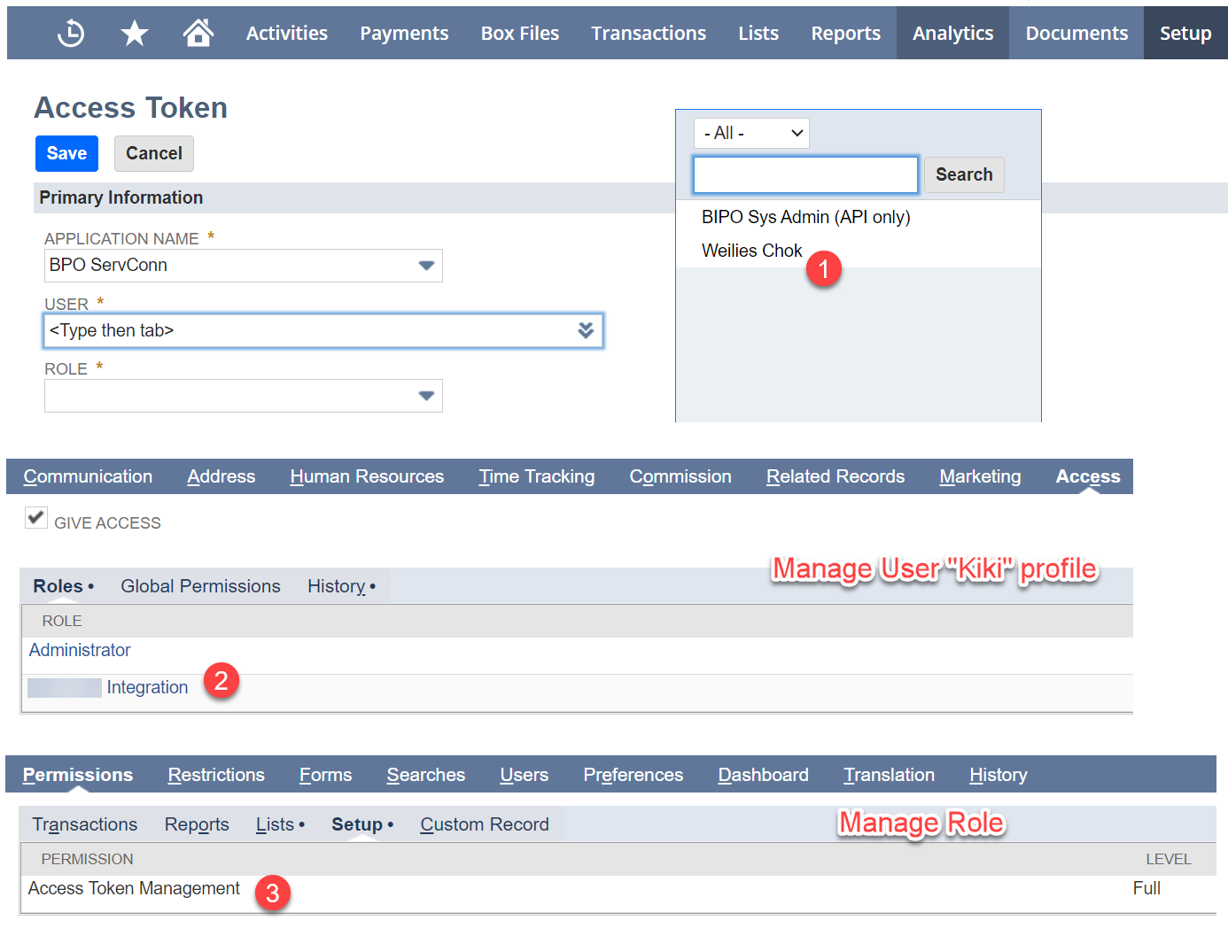 Permission For Access Token Missed Configuration — Netsuite Community