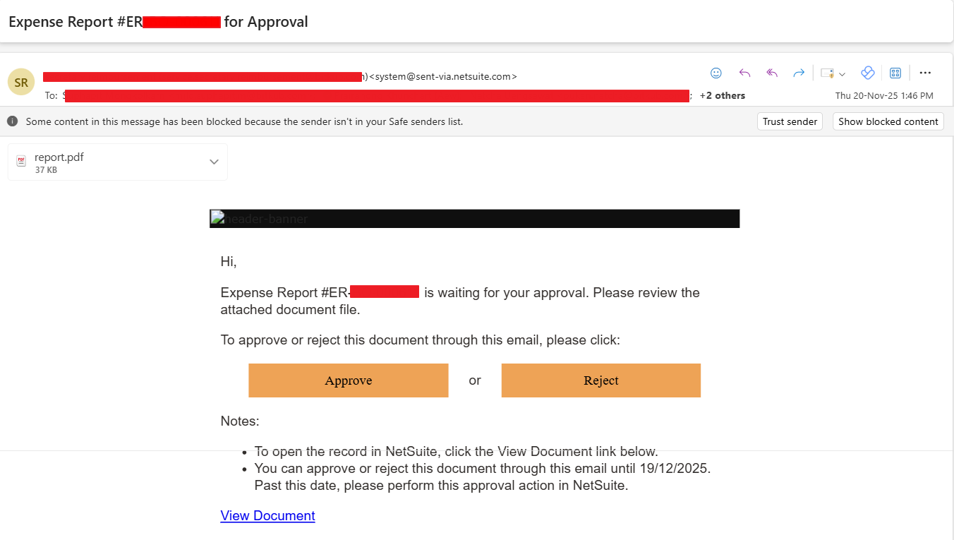 Email for Approval — NetSuite Community