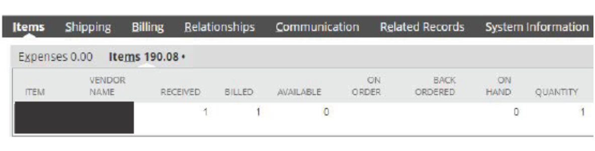 Add columns for on order and back order to purchase order — NetSuite Community
