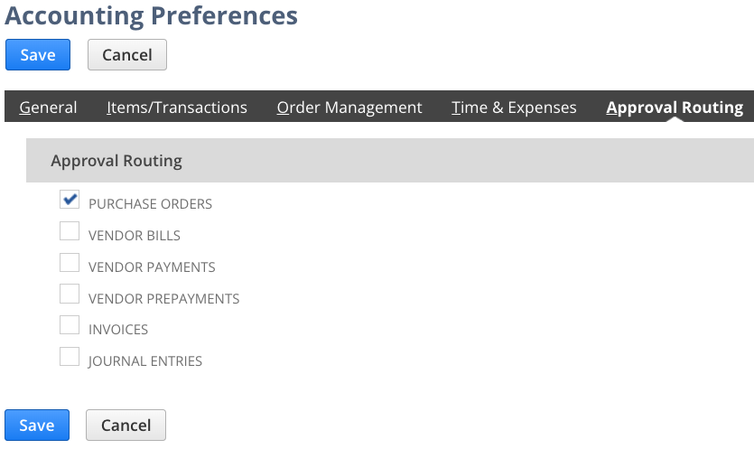 Display the "Approve" button on the purchase order — NetSuite Community
