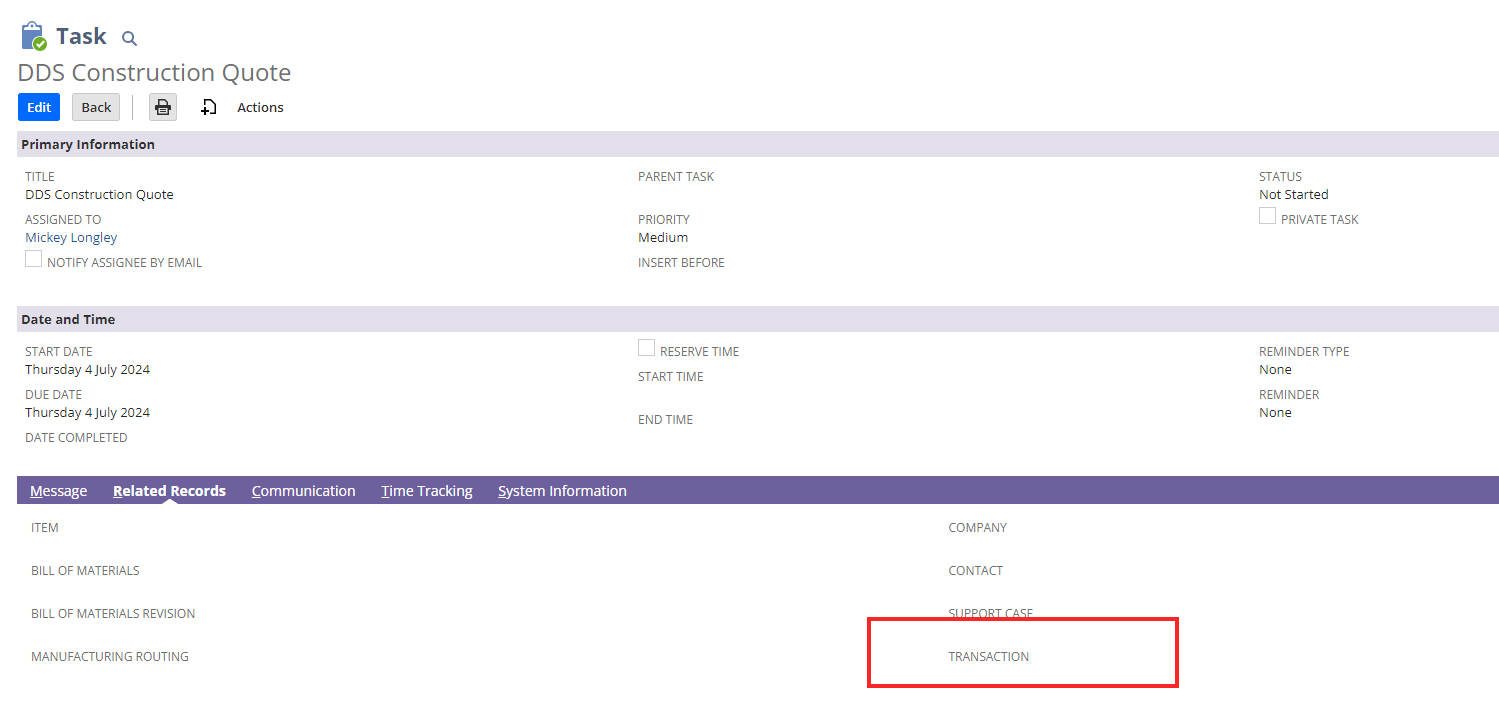 Creating Record Using Workflow Not Working — Netsuite Community
