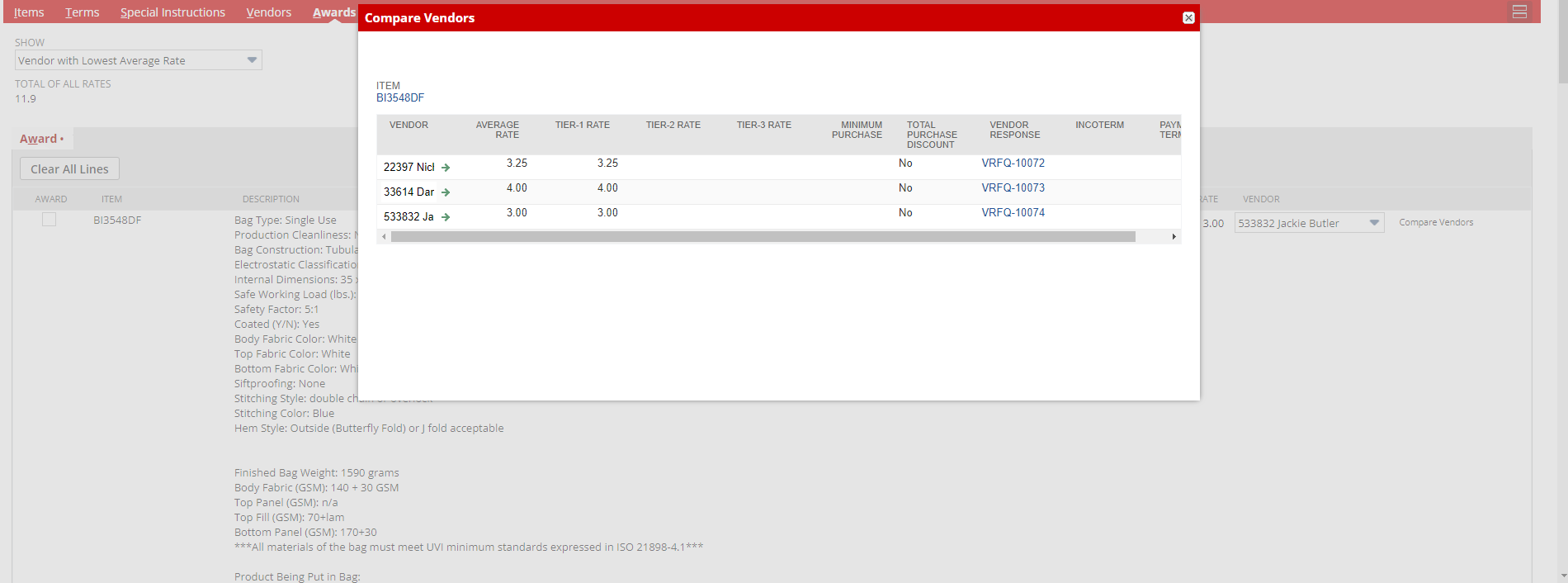 How to edit the Pop-up on RFQ Forms? — NetSuite Community