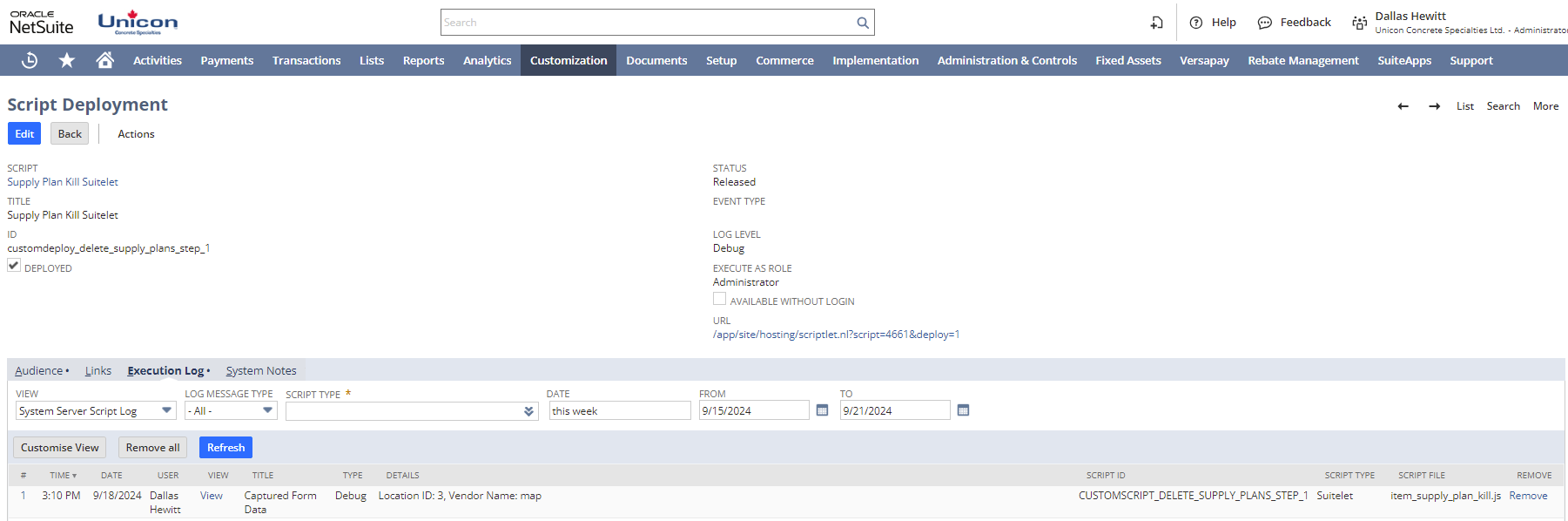 Issue With Mapreduce Not Receiving Parameters From Suitelet 5876