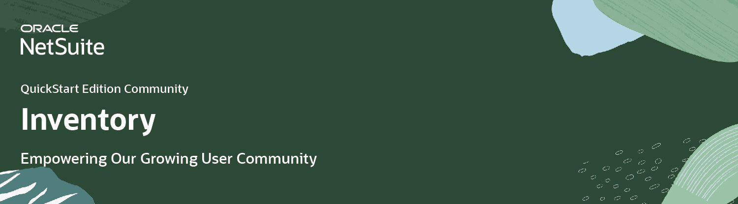Entering Inventory Count — NetSuite Community