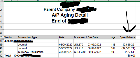 How to clear Journals that appears in AP Aging Report? — NetSuite Community