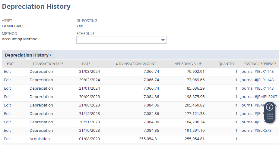 FAM - Depreciation amount has changed and will no longer end at 0 ...
