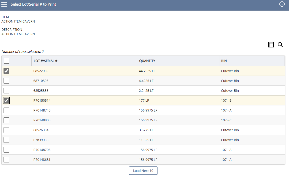 How can we print Bin Number in the Lot/Serial Print from WMS OR SCM Mobile? — NetSuite Community