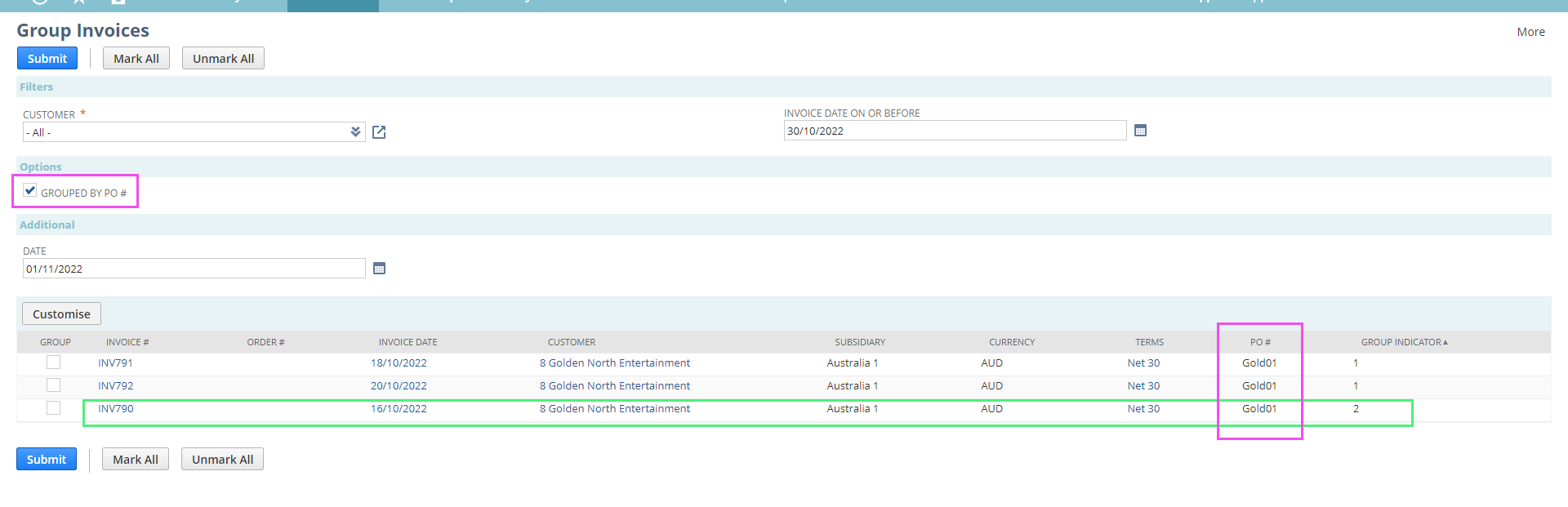 How are the Invoice Groups determined? — NetSuite Community