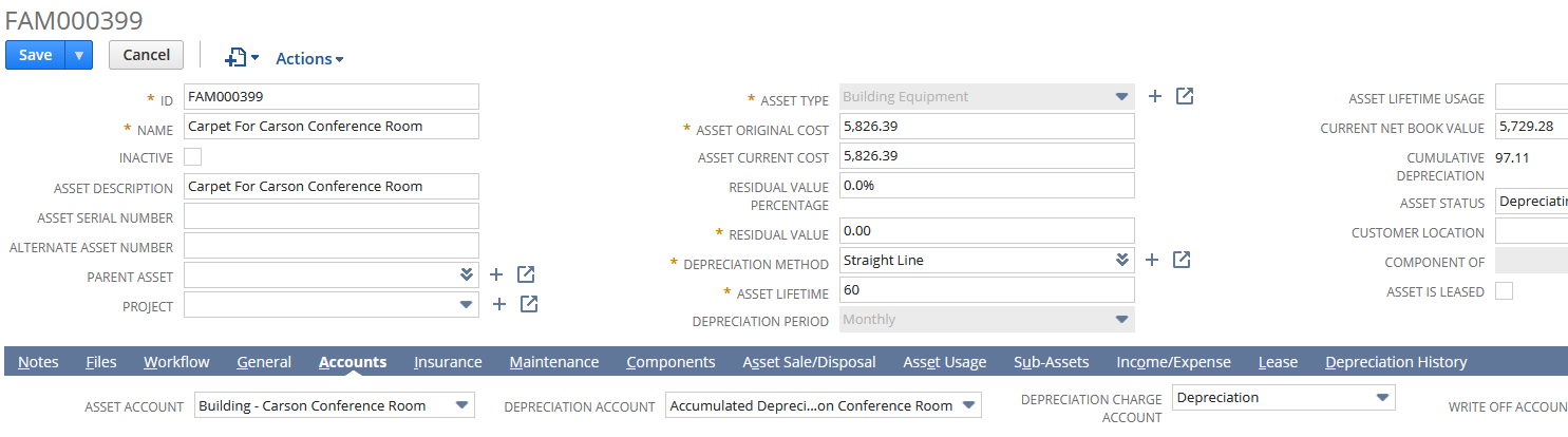 Changing an ASSET TYPE in Fixed Assets — NetSuite Community