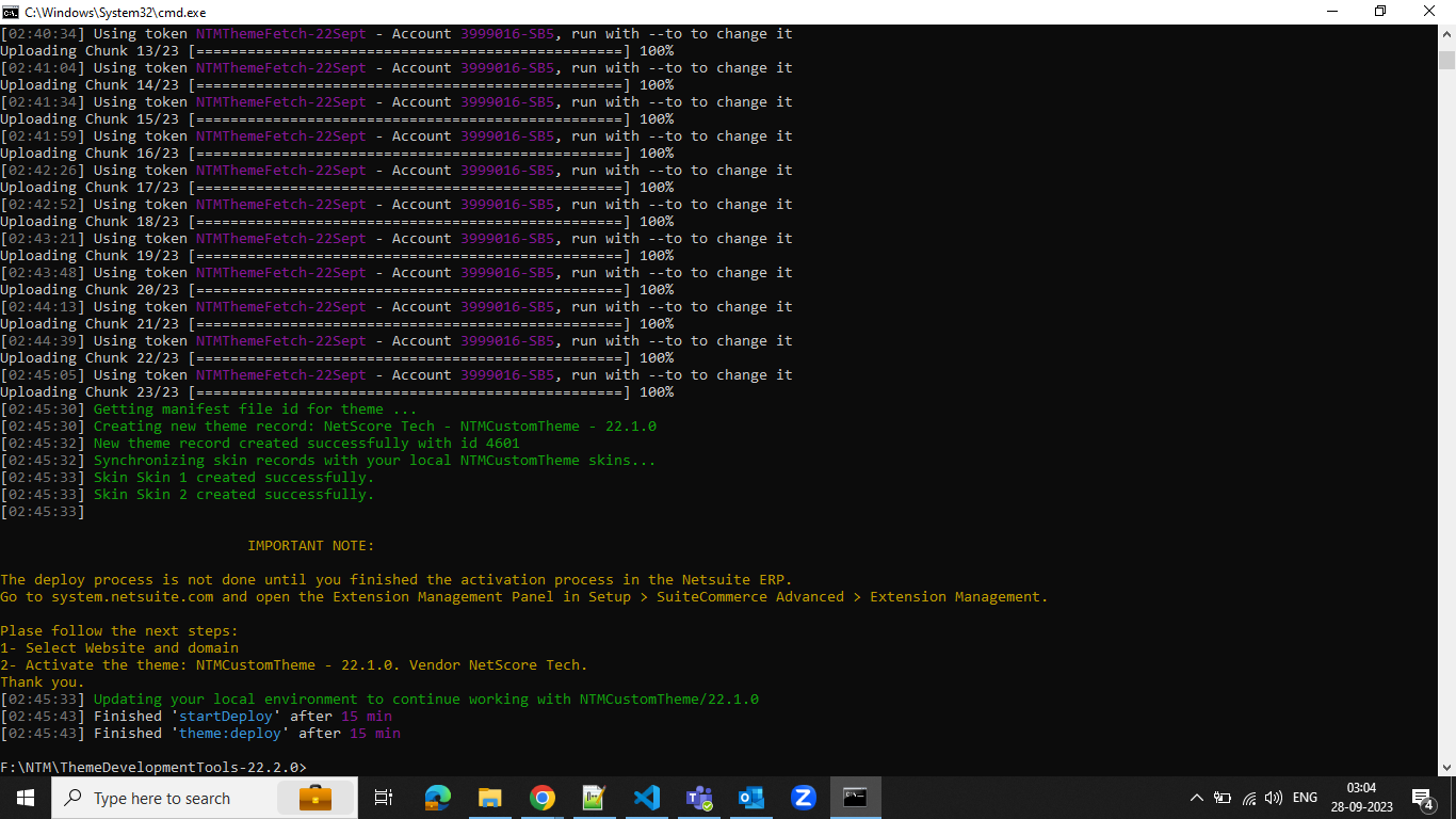 Importent|SCA| Deployed theme not impacting on domain. — NetSuite Community