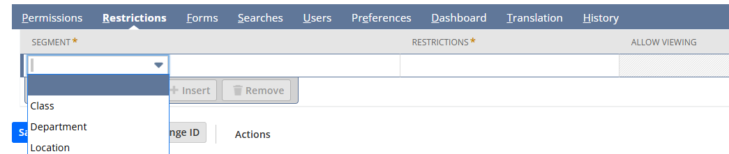 Missing Segment from drop down when giving role to Segments — NetSuite ...