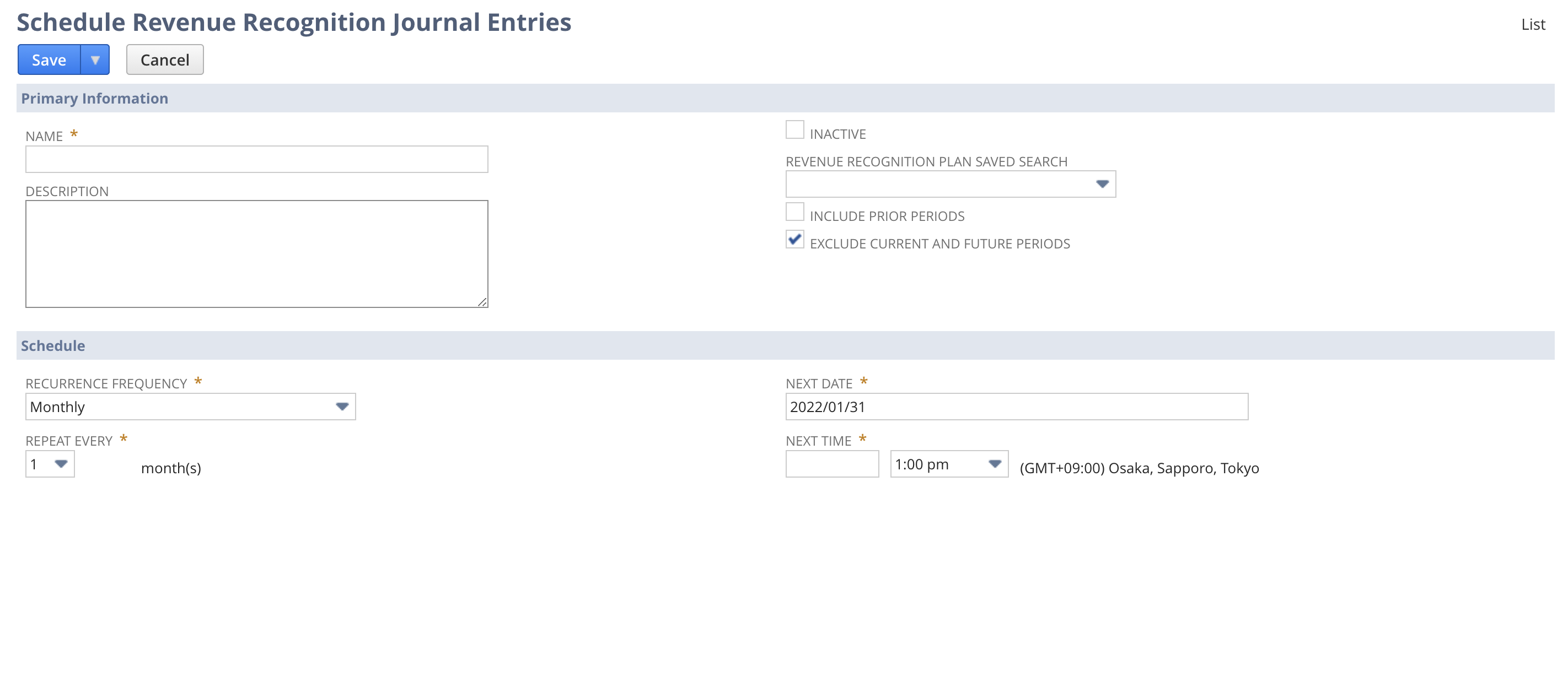 How to set Schedule Reclassification Journal Entries and Schedule ...