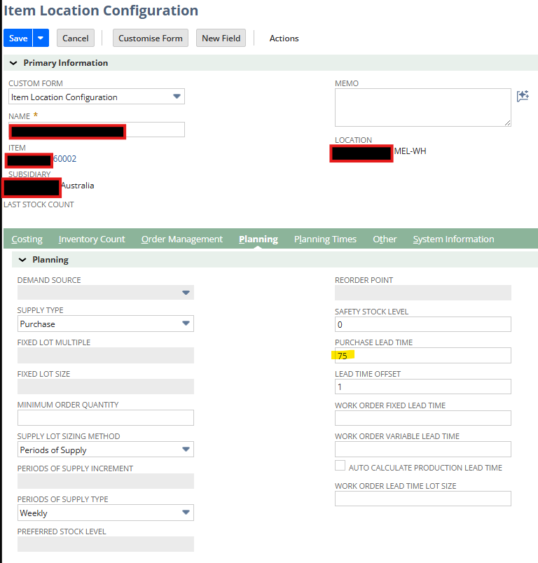 Purchase Order > Line Item Expected Receipt Date does not calculate ...