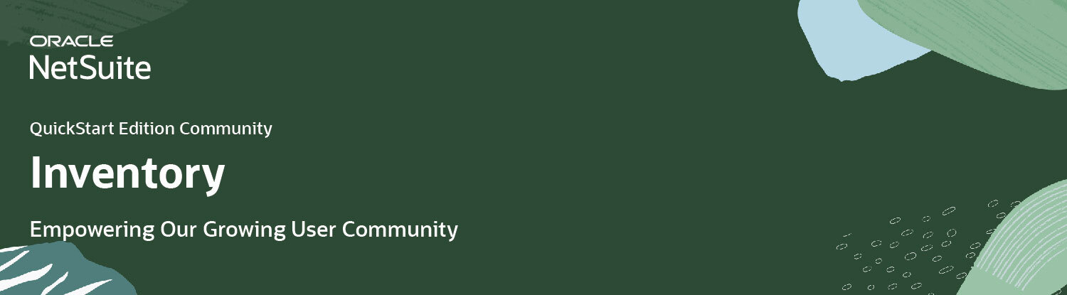 Inventory Adjustment — NetSuite Community