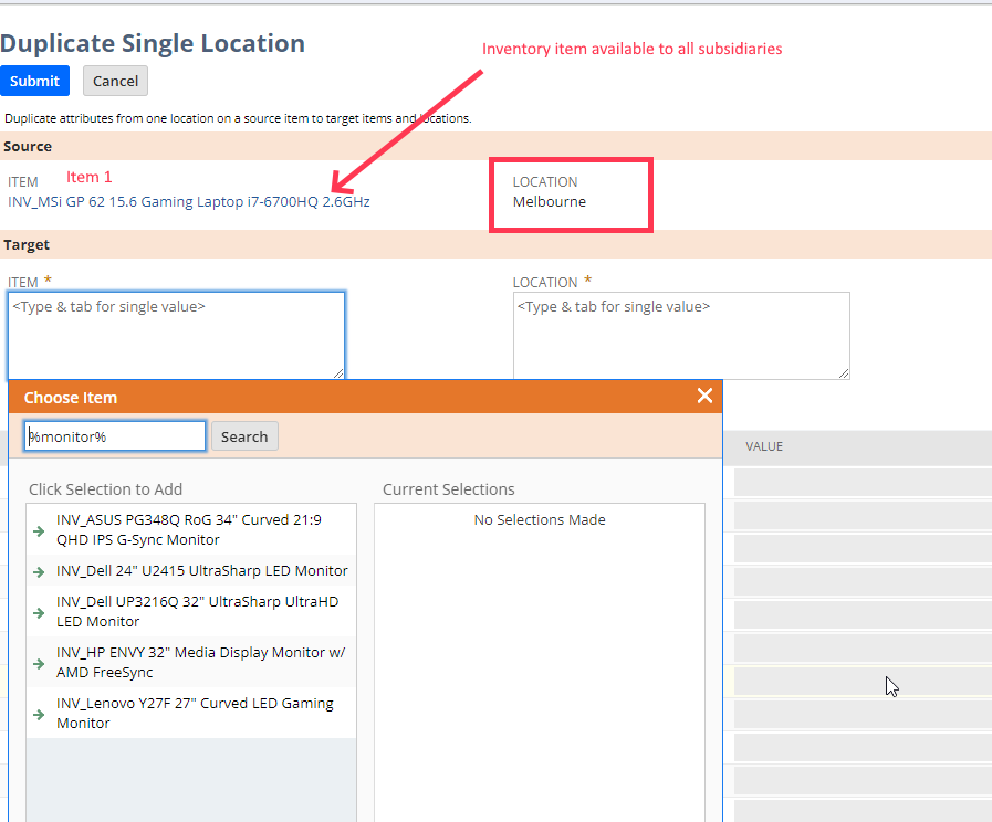 Why are all items not visible in the advanced item location configuration? — NetSuite Community