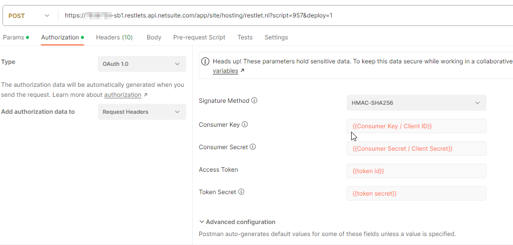 RESTlet: INVALID_LOGIN_ATTEMPT on Postman — NetSuite Community