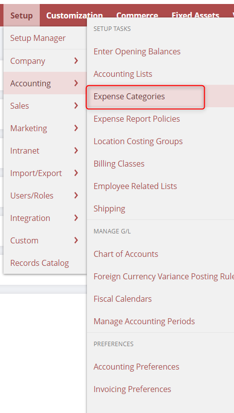 How can I retrive Expense Categories from a saved search? — NetSuite ...
