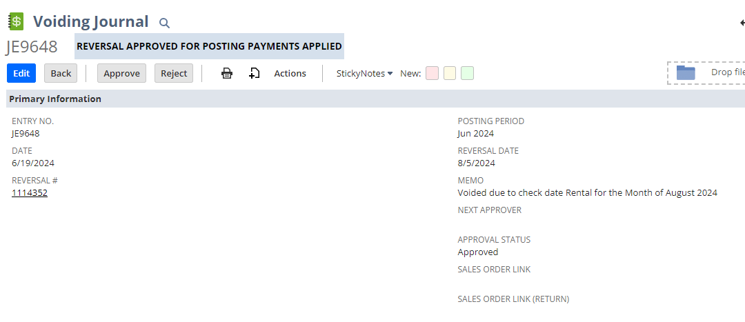 Voiding Journal > The 'G/L' impact of a voided transaction cannot be ...
