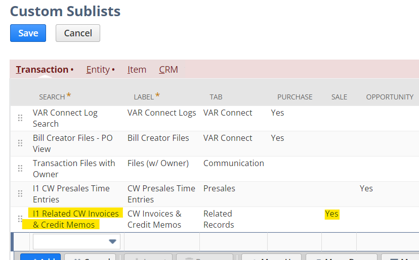 How To Configure A Custom Sublist To Appear Only On Some Kinds Of Sales 8449
