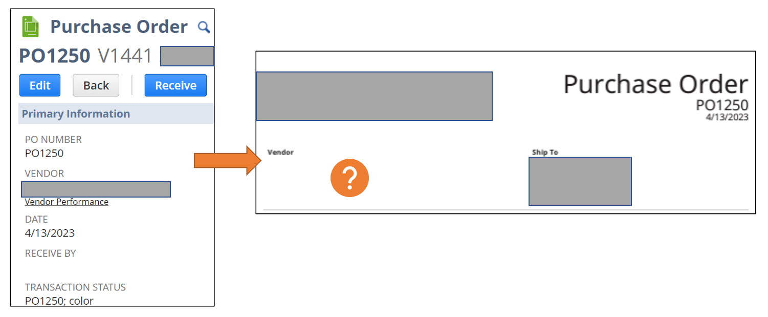How to show Vendor Info on printed Purchase Order? — NetSuite Community