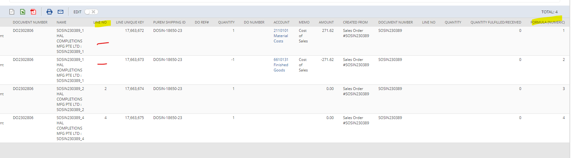 How to show transaction line number on a Saved Search? — NetSuite Community