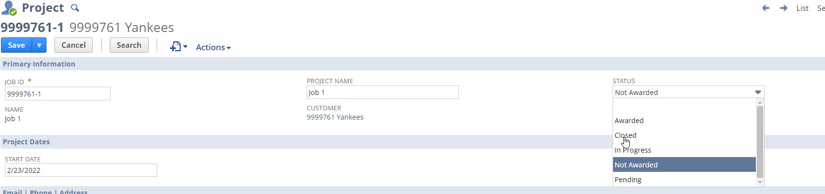 Set A Custom Field On Time Tracking Transaction To Source From Status Of Project — Netsuite 0579