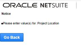 How do I Resolve "Please enter value(s) for project location" error in Charge-Based Projects ...