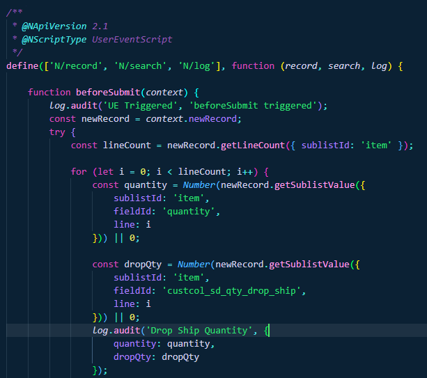 Webstore User Even Script Wont Log Debug Or Audit But It Will Log Error — Netsuite Community