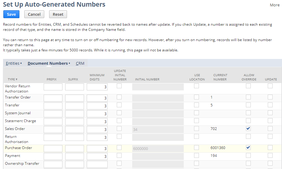 Set The Current Number Back To A Smaller Number On Set Up Auto
