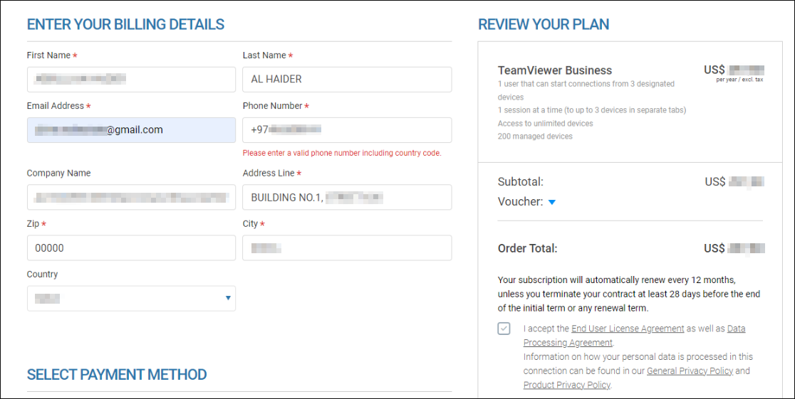 Please Enter A Valid Phone Number Including Country Code TeamViewer Support