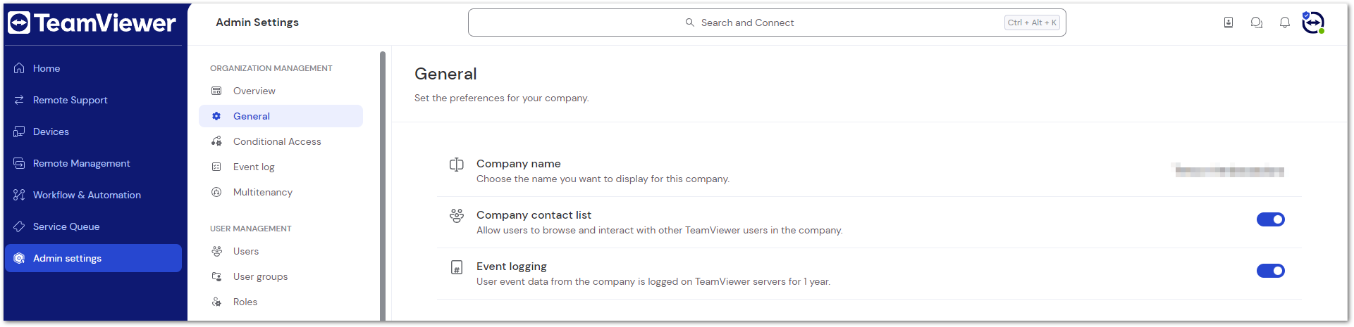 Auditability / Event Log - TeamViewer Support