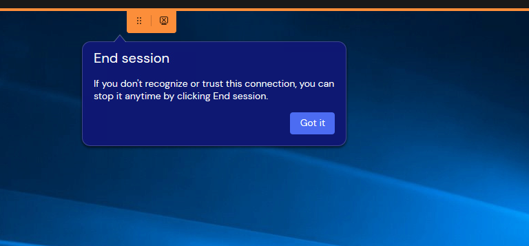 How to close the End Session Message Box - TeamViewer Community