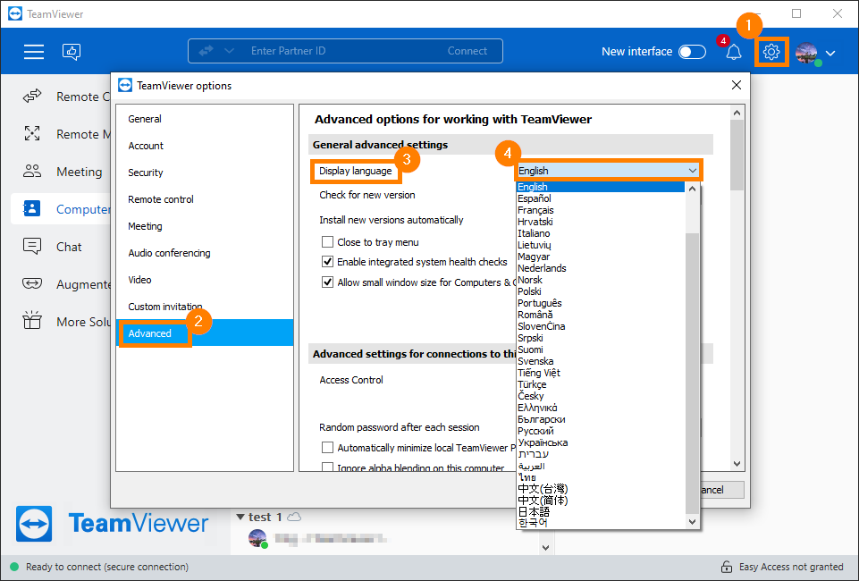 How To Change Language In The Latest Teamviewer TeamViewer Support