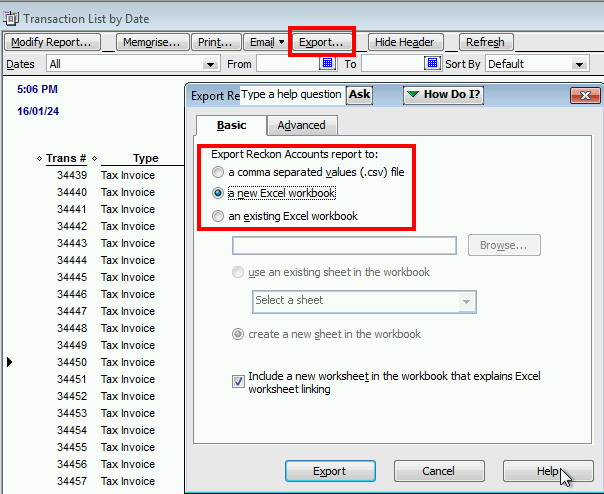 Saving to Q file — Reckon Community