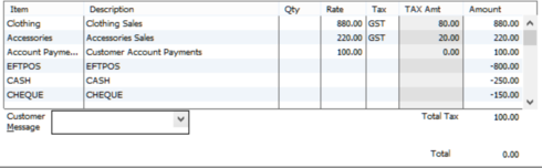 How do I enter an account customer payment within Sales Receipt ...