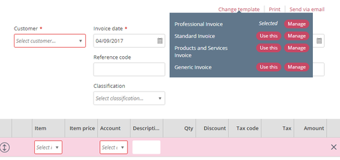 Reckon One selecting estimate template - Reckon Community