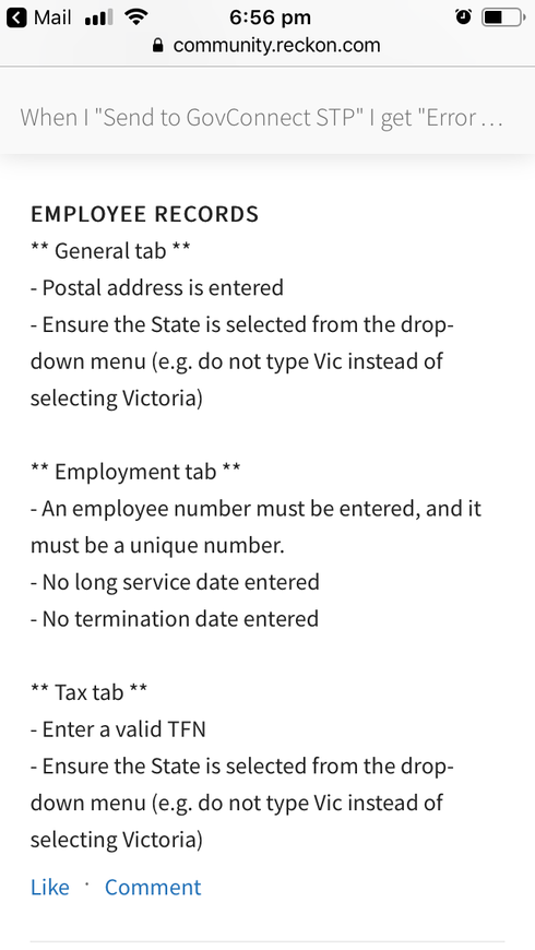 An error occurred submitting single touch payroll details to the API. — Reckon Community