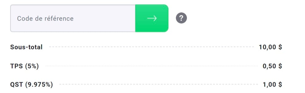 Je n'ai pas trouvé où mettre le code de référence en m'abonnant ...