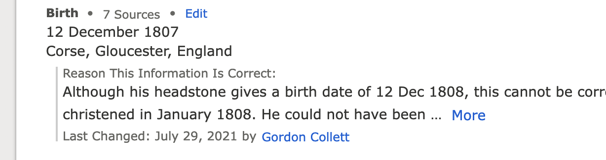 Beneficial update in display of reason statements. — FamilySearch Community