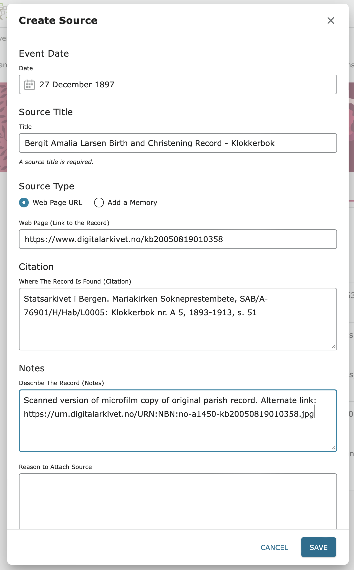 Tabbing through Source Fields Disaster — FamilySearch Community