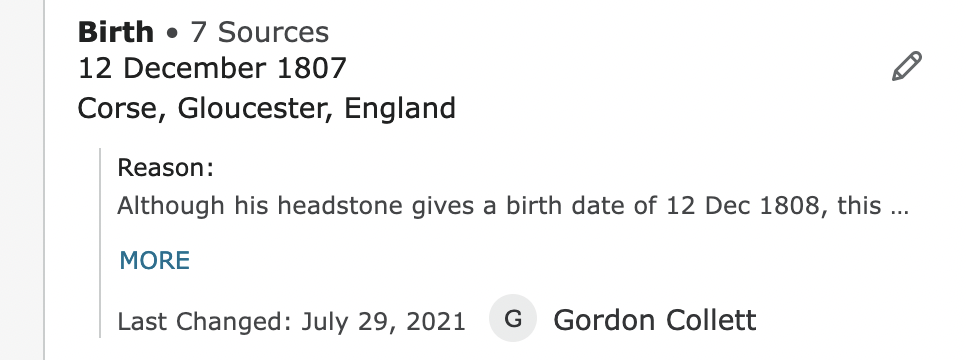 Beneficial update in display of reason statements. — FamilySearch Community